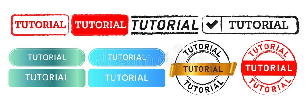 Tutorial Rectangle Circle Rectangle Stamp and Button for Instructor ...