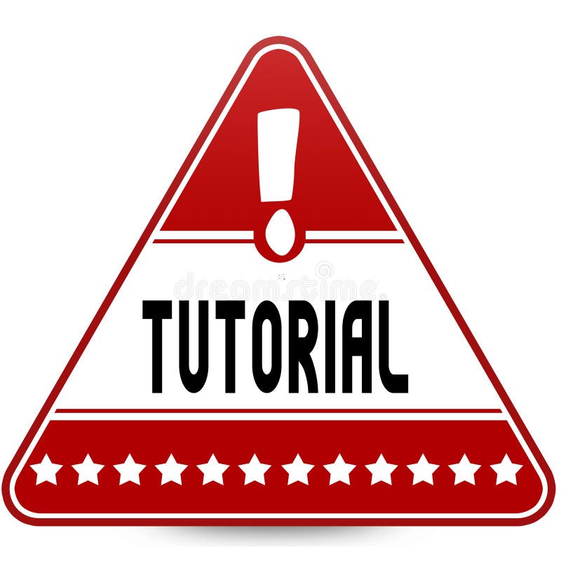 TUTORIAL on Red Triangle Road Sign. Stock Illustration - Illustration ...
