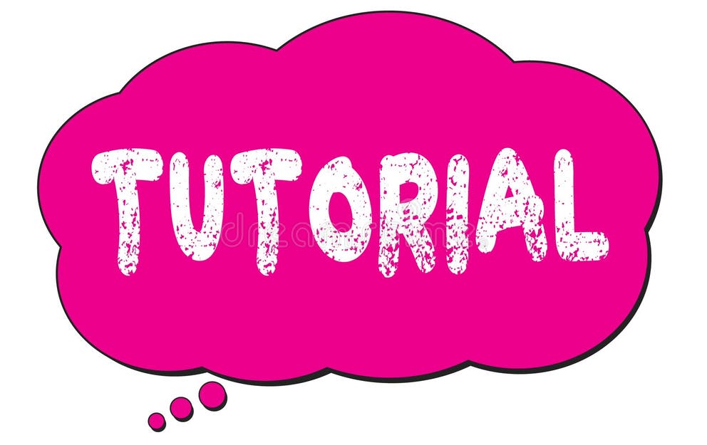 TUTORIAL Text Written on a Pink Cloud Bubble Stock Illustration ...