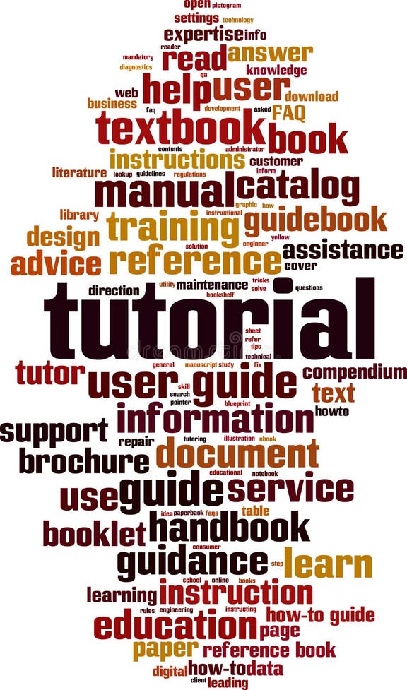 Tutorial word cloud stock vector. Illustration of cloud - 272152606