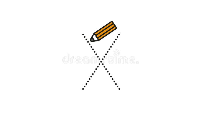 Tutorial for Writing English Alphabet. Trace the Letter X with a Pencil ...