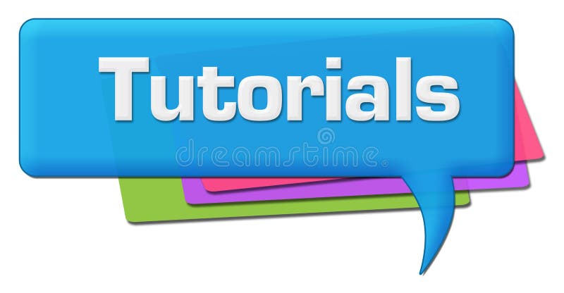 Tutorials Blue Colorful Comment Symbol Stock Illustration ...