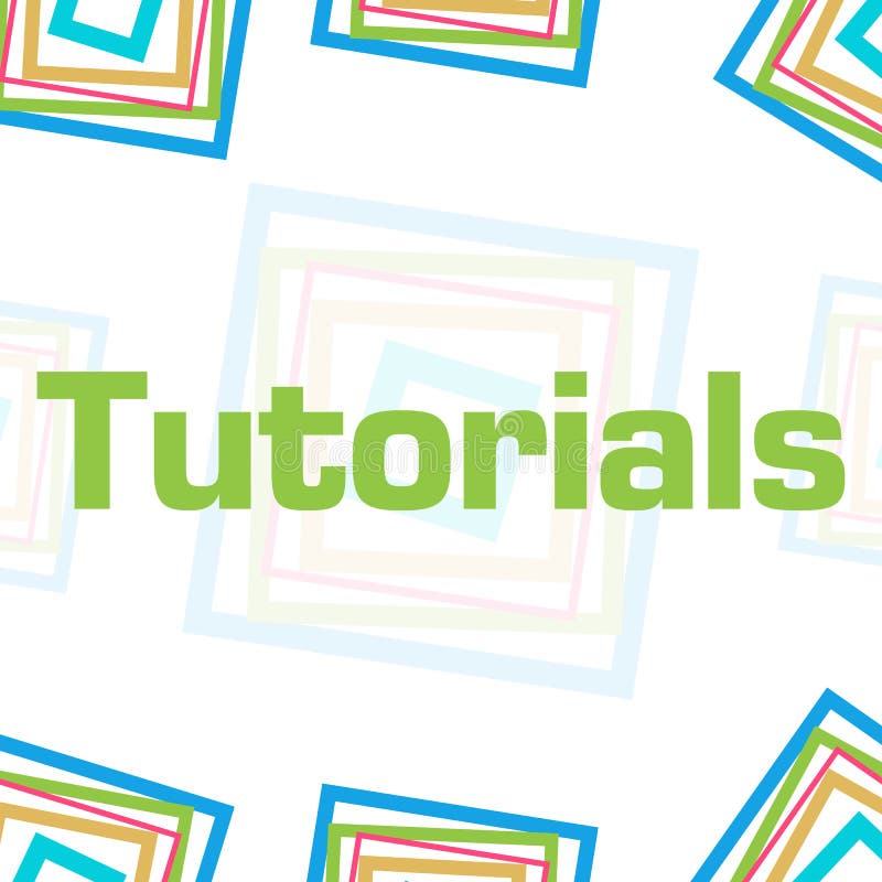 Tutorials Colorful Squares Border Background Stock Illustration ...