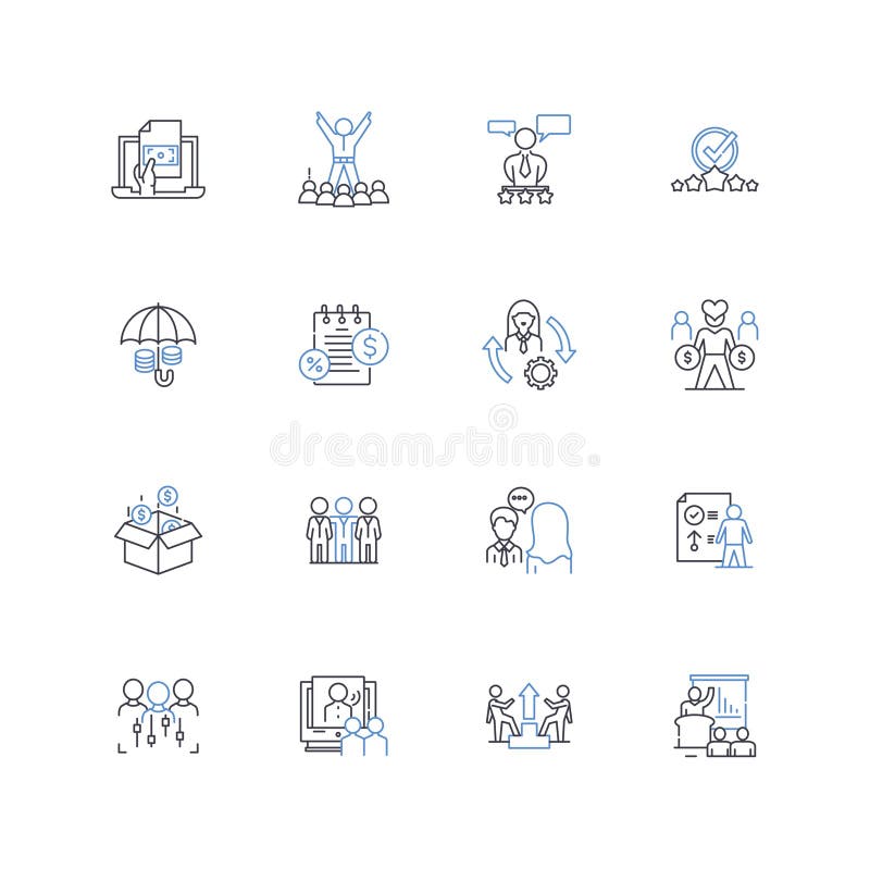 Tutoring and Coaching Line Icons Collection. Mentorship, Guidance ...
