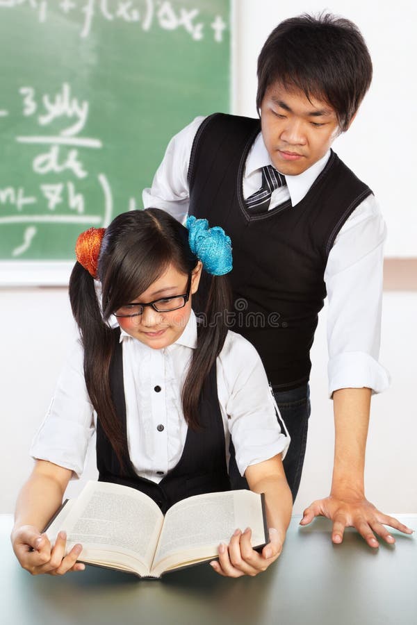 Tutoring nerd student stock image. Image of girl, young - 20483795