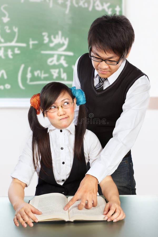 Chinese College Male Student Depressed Stock Photo - Image of glasses ...