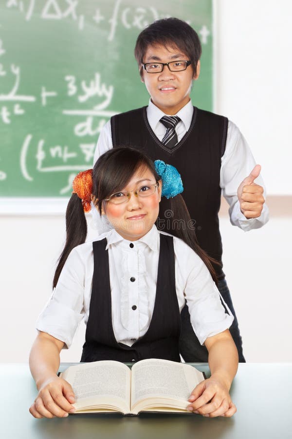 Tutoring nerd student stock photo. Image of women, nerd - 20483836