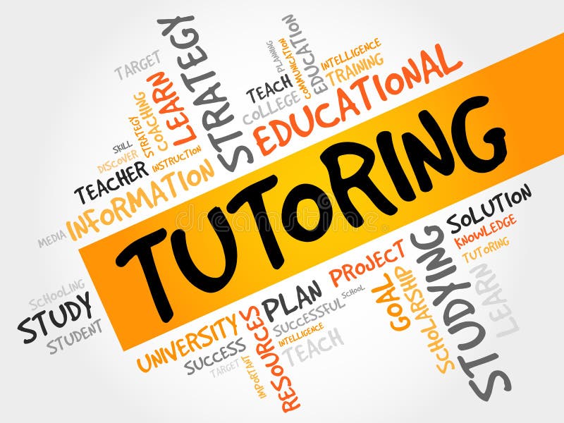 TUTORING word cloud stock illustration. Illustration of guidance ...