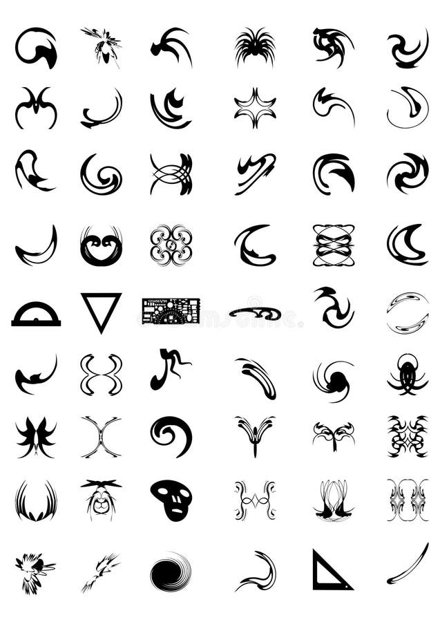 Tutte Le Specie Di Curve Con Le Forme Geometriche. Illustrazione ...