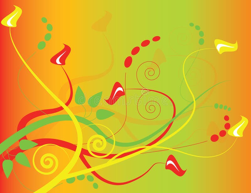Tutti-frutti Floral stock vector. Illustration of swirls - 6045518