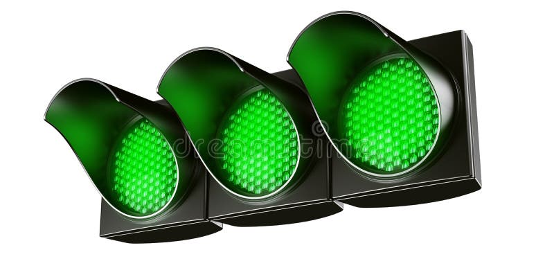 Tutto Il Semaforo Verde Fotografie Stock - Immagine: 7013083