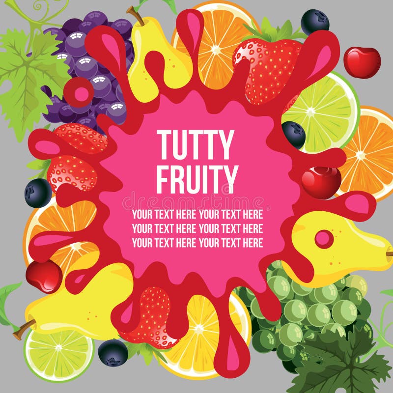 Tutty fruity template stock vector. Illustration of blackcurrant - 76717905