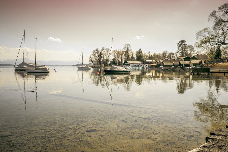 Tutzing stock photo. Image of coast, peaceful, night - 30615586