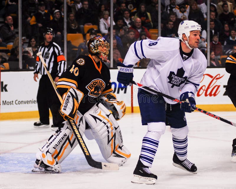 Tuukka Rask makes a save editorial stock image. Image of puck - 22373639