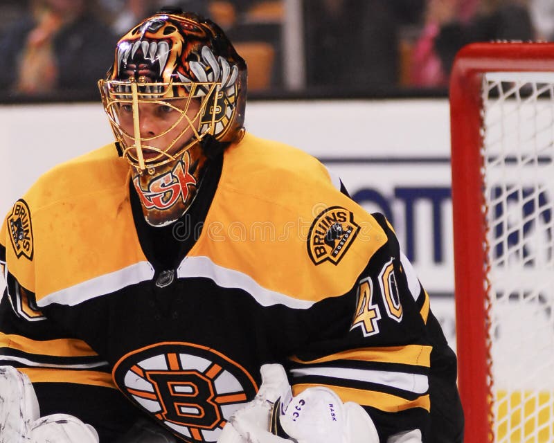 Tuukka Rask makes a save editorial stock image. Image of puck - 22373639