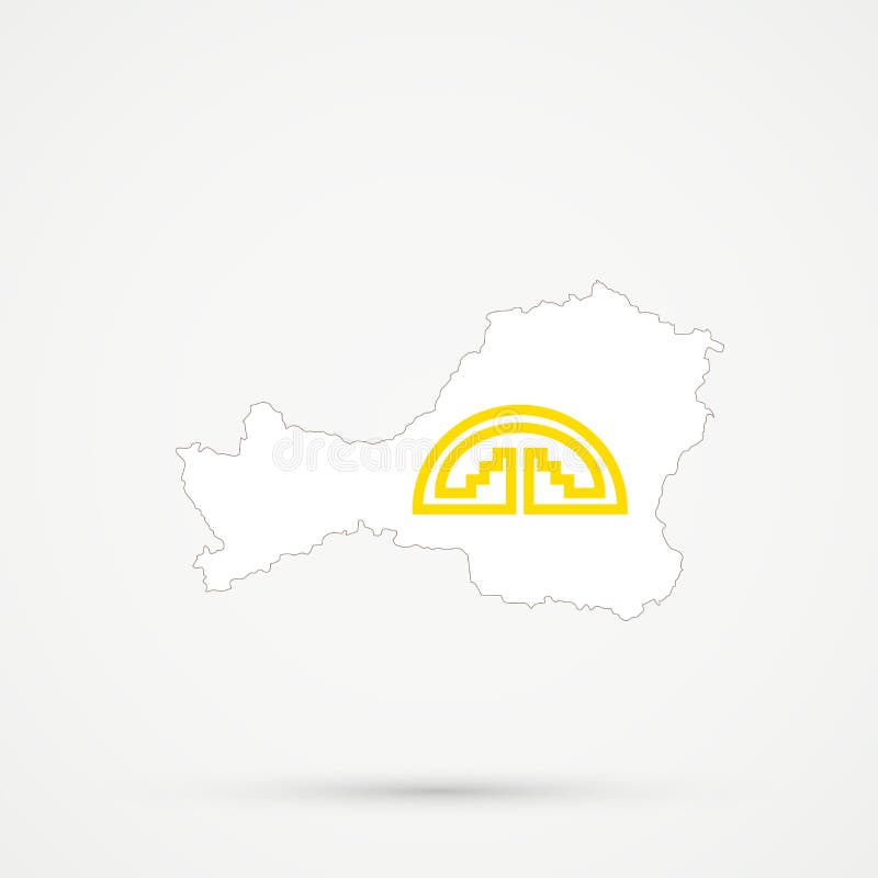 Tuva Republic Map in Andean Community Flag Colors, Editable Vector ...