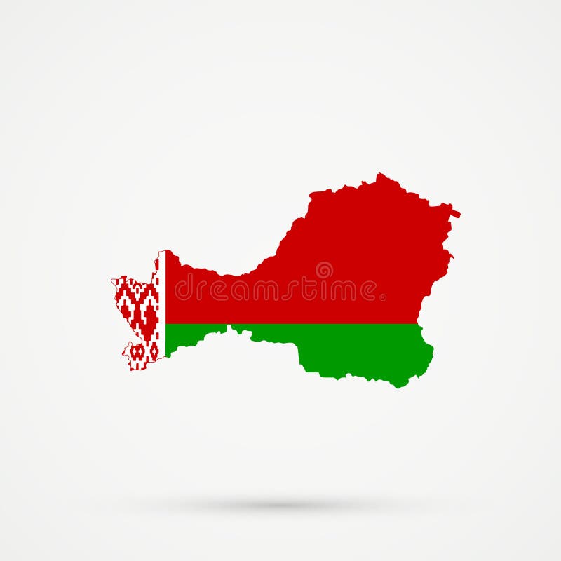 Tuva Republic Map in Belarus Flag Colors, Editable Vector Stock ...