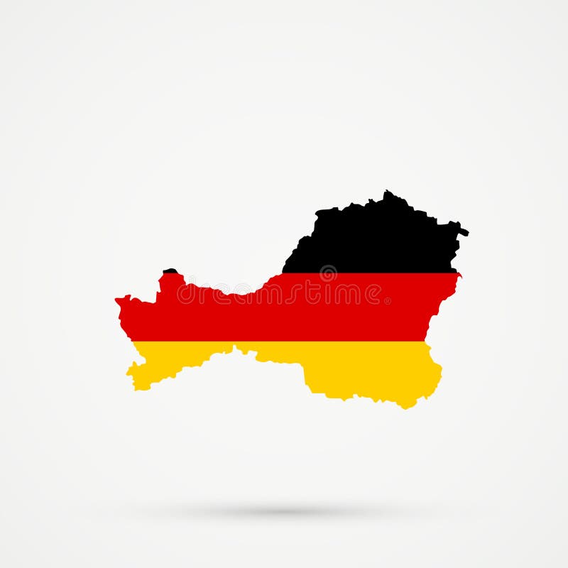 Tuva Republic Map in Germany Flag Colors, Editable Vector Stock ...