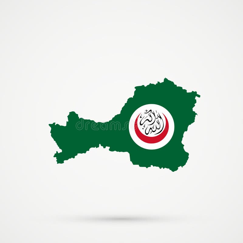Tuva Republic Map in Organisation of Islamic Cooperation OIC Flag ...