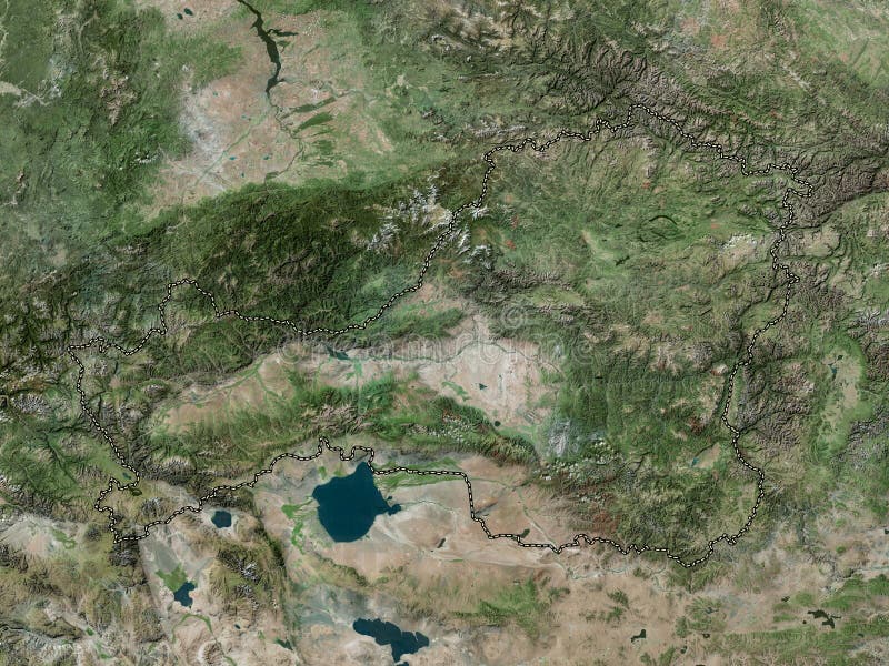 Tuva, Russia. High-res Satellite. No Legend Stock Illustration ...