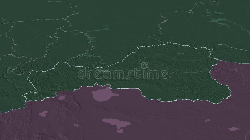 Tuva, Russia - Outlined. Administrative Stock Illustration ...