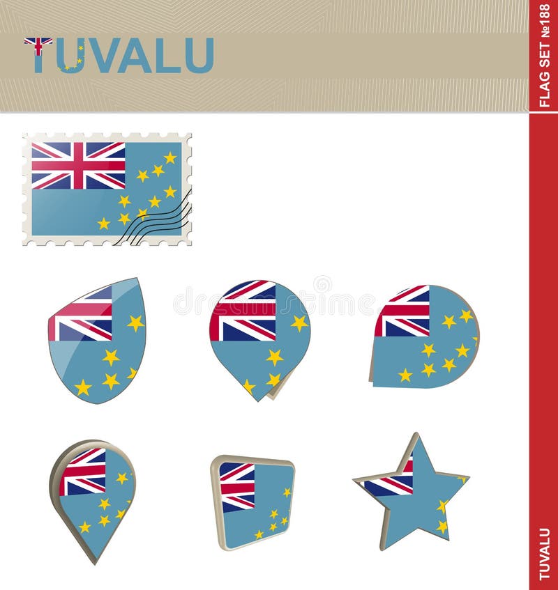 Tuvalu Flag Set, Flag Set #188 Stock Vector - Illustration of ellice ...