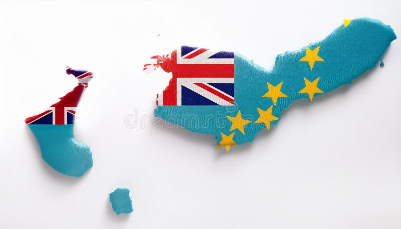Tuvalu Map and Flag stock illustration. Illustration of font - 353667866