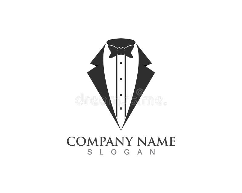 Tuxedo Logo design icon stock vector. Illustration of male - 121373623