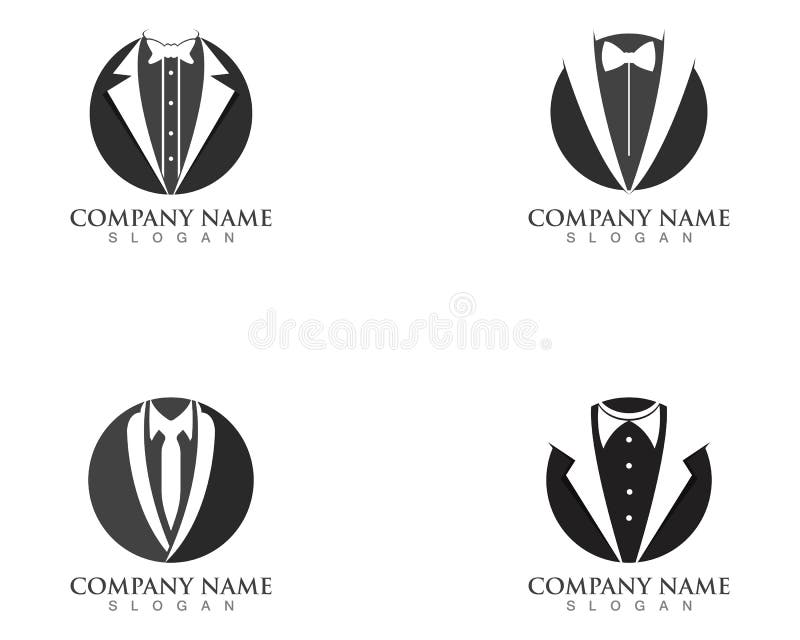 Tuxedo Logo design icon stock vector. Illustration of suit - 121373666