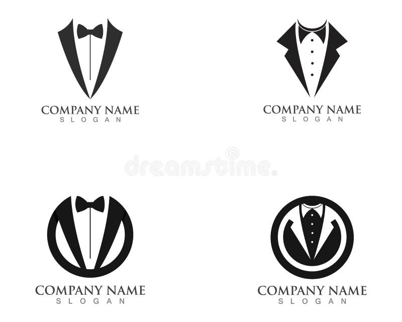 Tuxedo Logo design icon stock vector. Illustration of style - 121373742