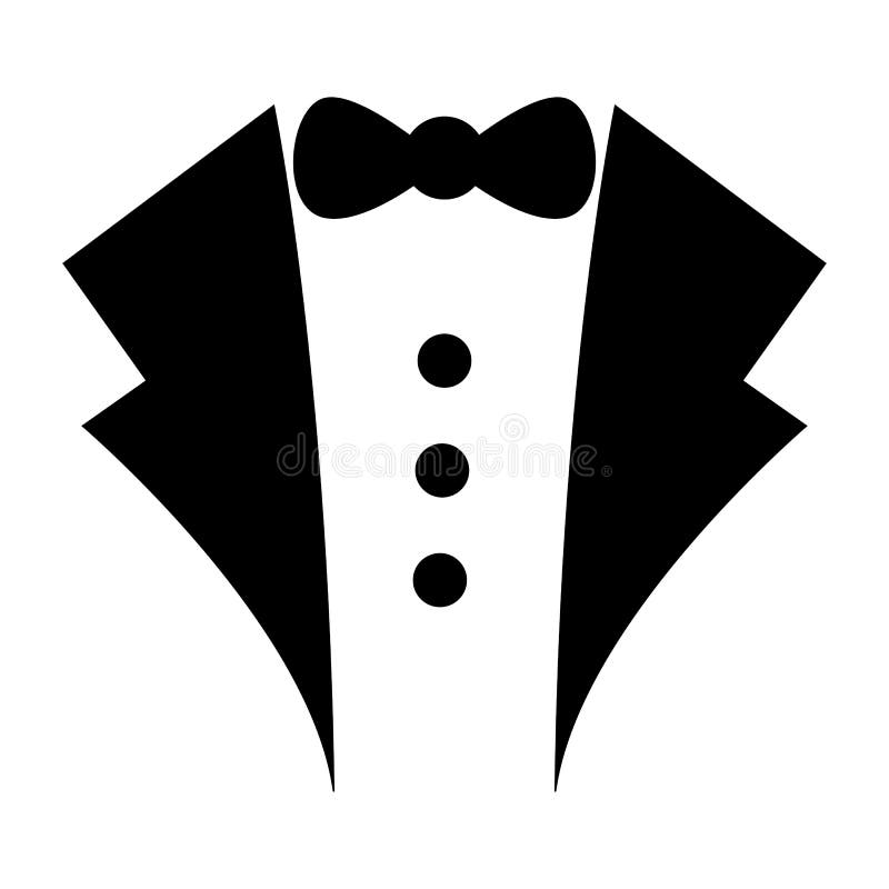 Tuxedo Shirt Flat Design Icon - Vector Illustration Stock Vector ...