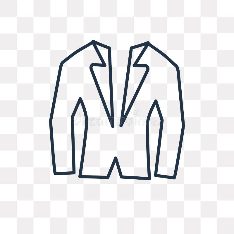 Tuxedo Vector Icon Isolated on Transparent Background, Linear Tu Stock ...