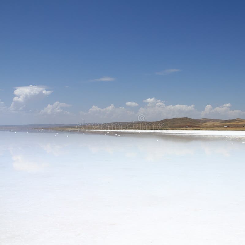 Lake Tuz in Turkey stock image. Image of salt, second - 163428579