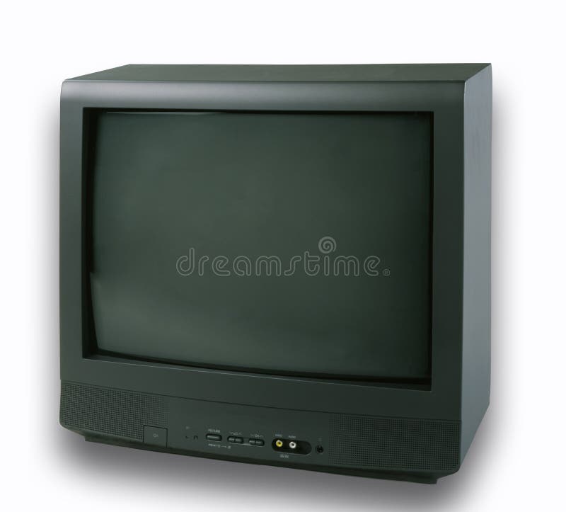 TV, front view stock image. Image of electrical, television - 4980279