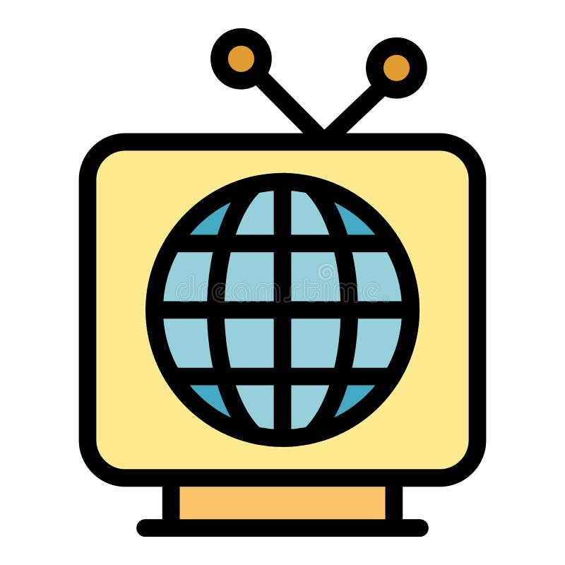 Tv Actualization Icon Color Outline Vector Stock Vector - Illustration ... Tv Actualization Icon Color Outline Vector Stock Vector - Illustration ...