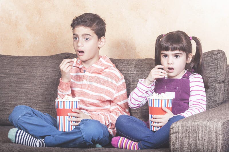 TV addiction concept stock photo. Image of together - 110597234