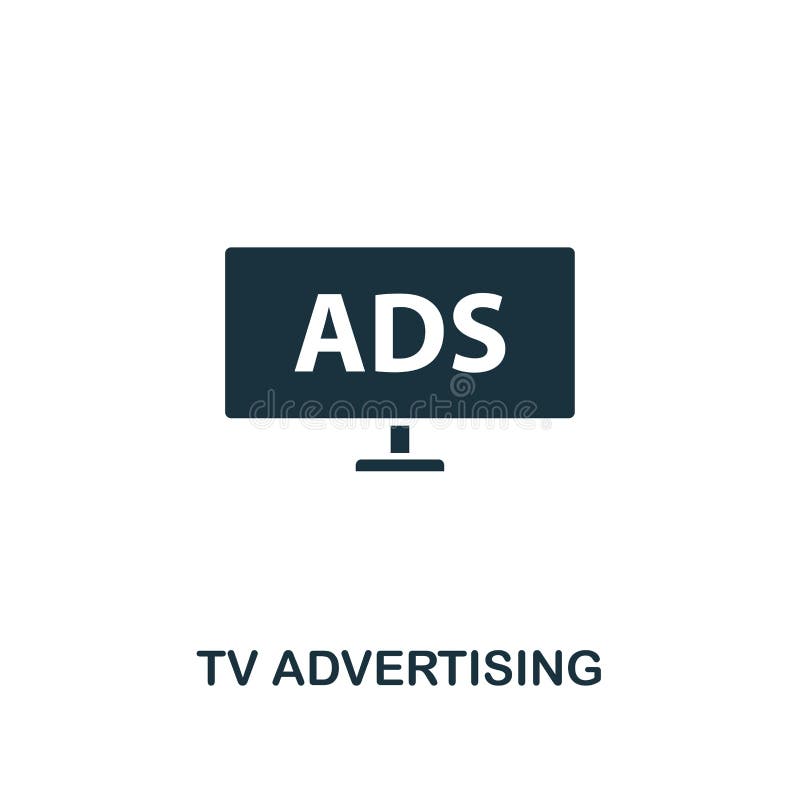 Tv Advertising Icon. Premium Style Design from Advertising Icon ...