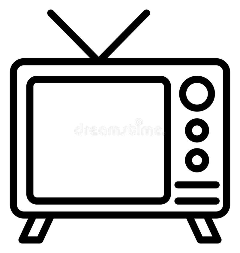 Tv Antenna, Electronics Isolated Vector Icon that Can Be Easily Edited ...