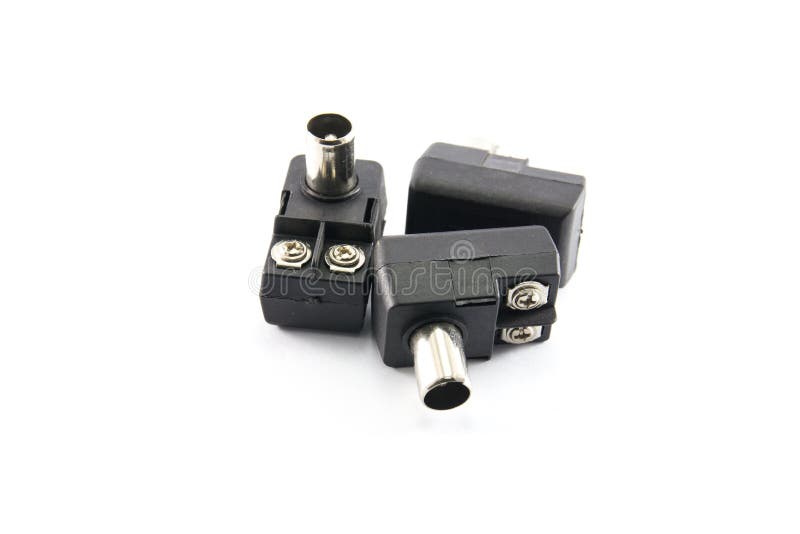 TV Antenna Plug Connector 9.5 Mm Stock Image - Image of radio ...