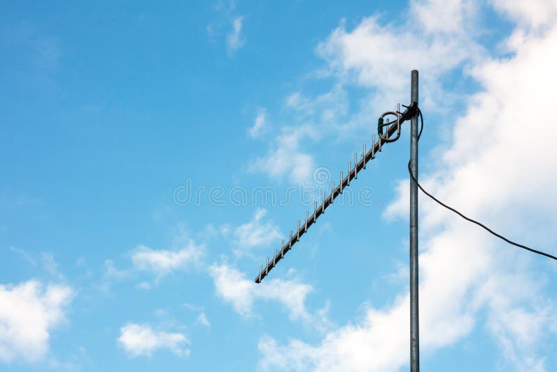 TV antenna on sky stock image. Image of aerial, outdoors - 49304041