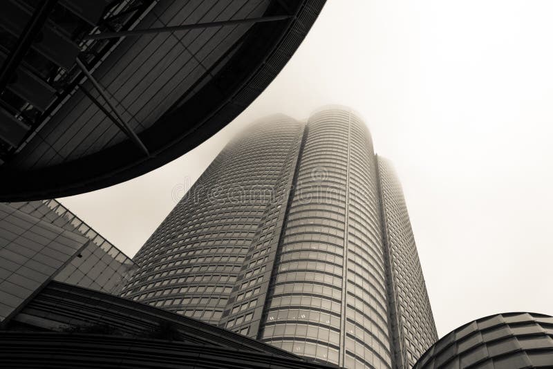 TV Asahi in the mist stock image. Image of spectacular - 34893881