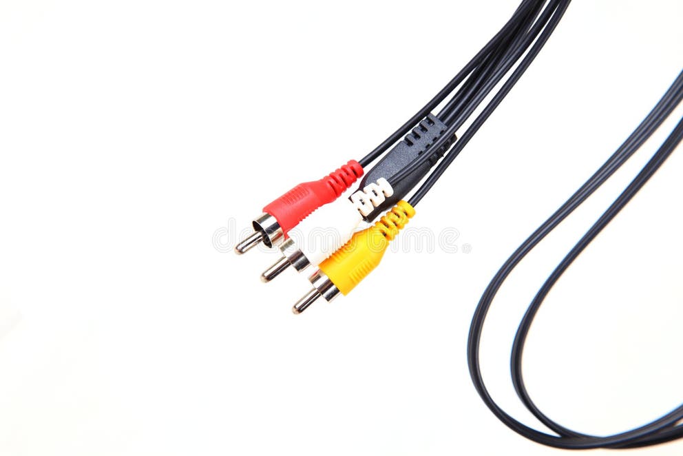 Tv av plugs stock photo. Image of isolated, wire, connection - 13093730