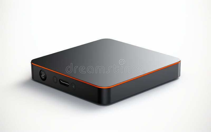 TV Box Device on White Background Stock Illustration - Illustration of ...