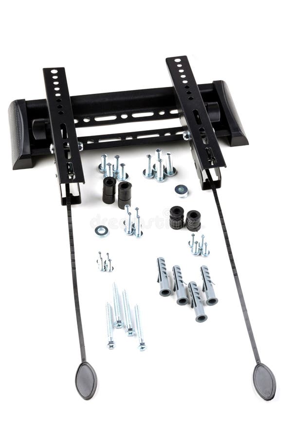 TV bracket LED display stock image. Image of chrome, isolated - 88840669