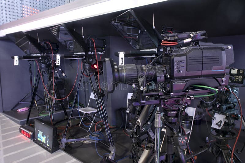 TV Broadcast of the Event from the TV Studio. Stock Photo - Image of ...