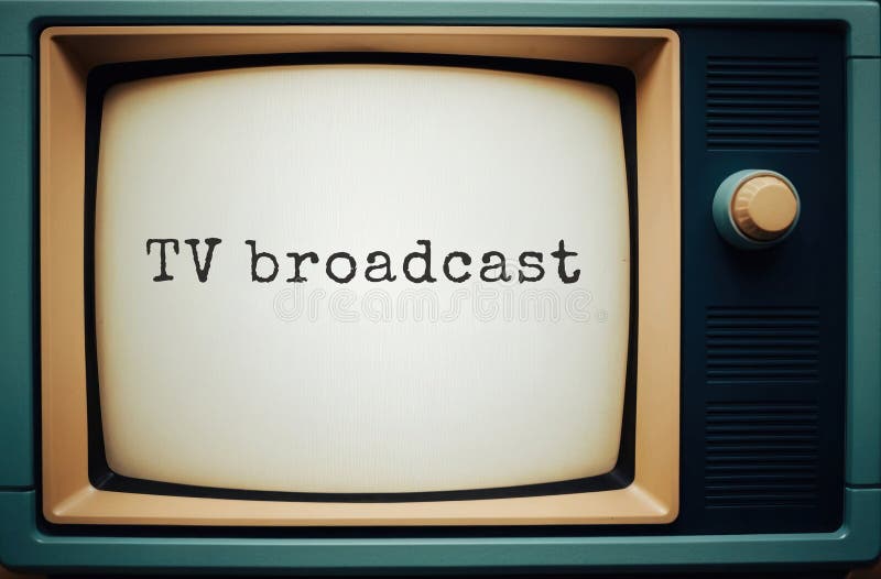 TV Broadcast Word Text on Tv Screen Stock Illustration - Illustration ...