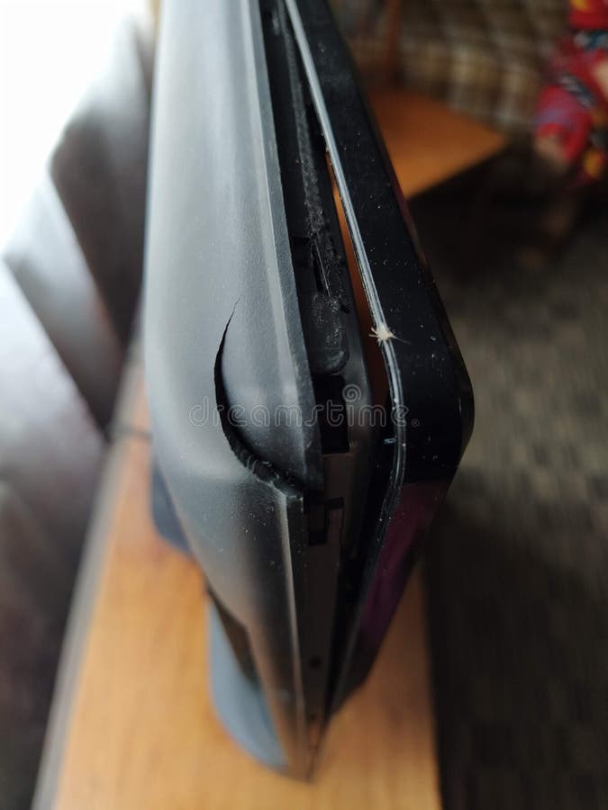 TV with a Broken Plastic Case on Side Stock Image - Image of defect ...