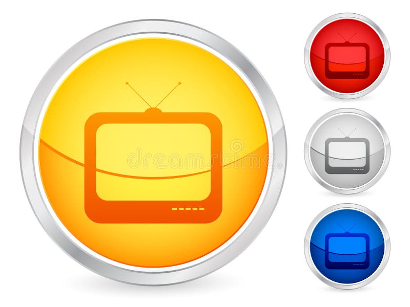 TV button stock vector. Illustration of navigation, menu - 8295131