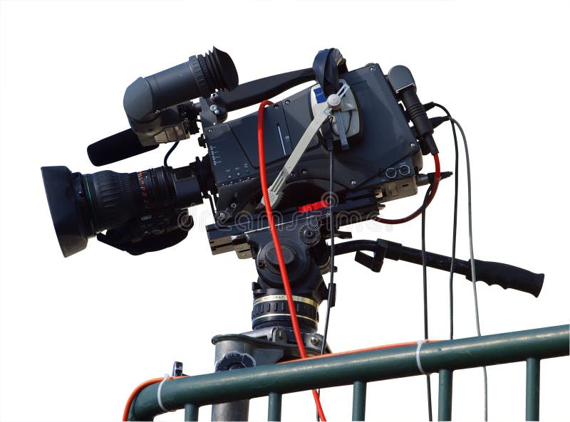 Studio TV Camera On Pedestal Stock Image - Image of studio, television ...