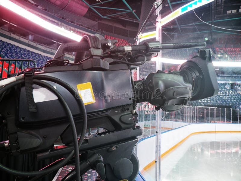 TV Camera for Broadcast Hockey Stock Image - Image of media, phoenix ...